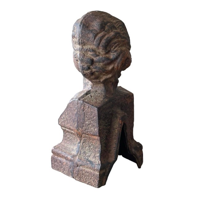 Late 19h Century Cast Iron Bust Sculpture of a Woman | Chairish