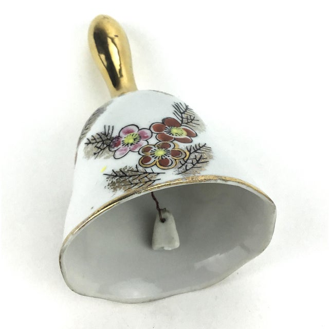 Vintage Porcelain Hand Painted Bell Japan | Chairish