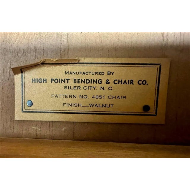 High Point Bending and Chair Company Walnut Mid 20th Century Office ...
