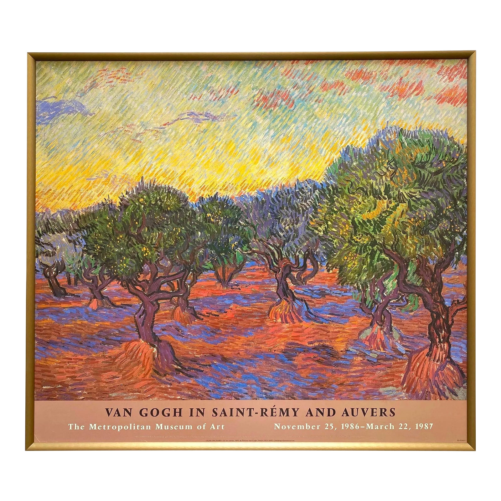 Vincent Van Gogh Vintage 1986 Postimpressionist Lithograph Print Framed ...