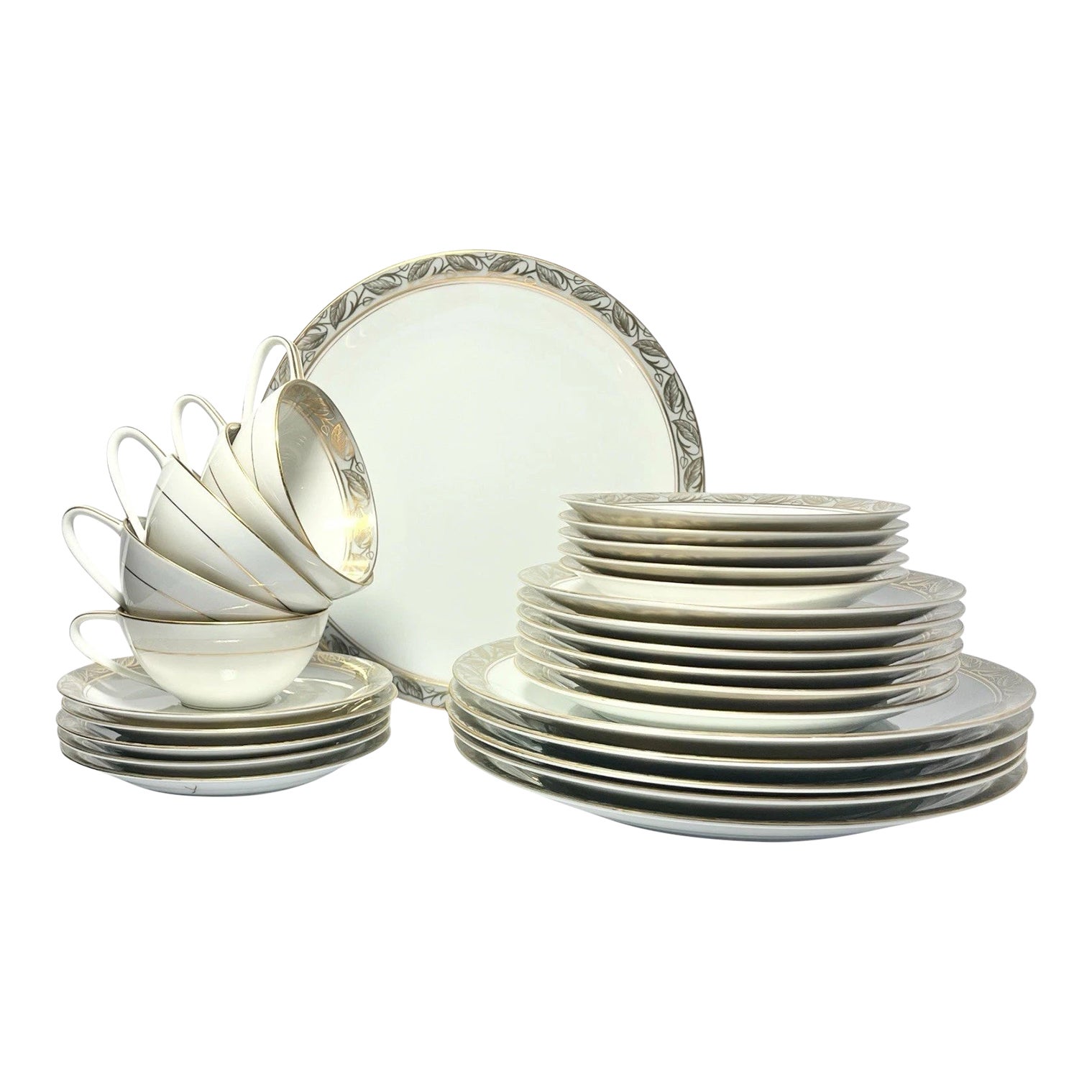 1950s Noritake “Greta” 27-Piece Bone China Dinnerware Set, Service for ...
