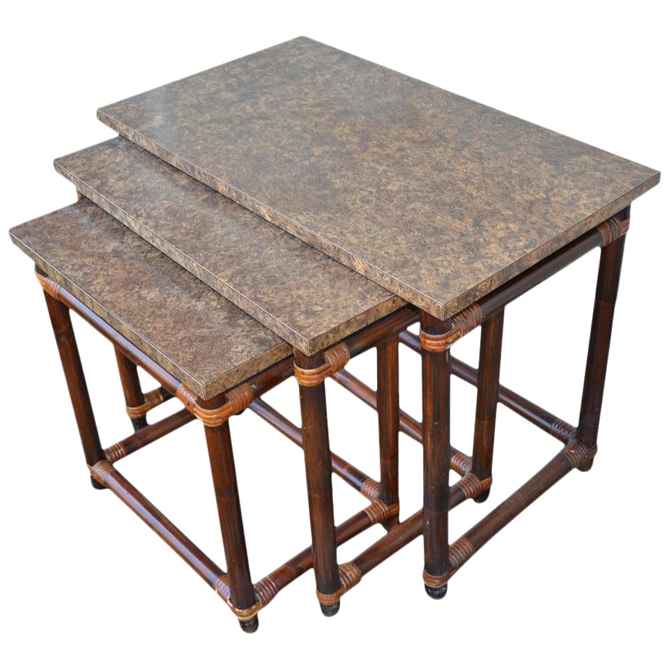 Ficks Reed Nesting Tables | Chairish