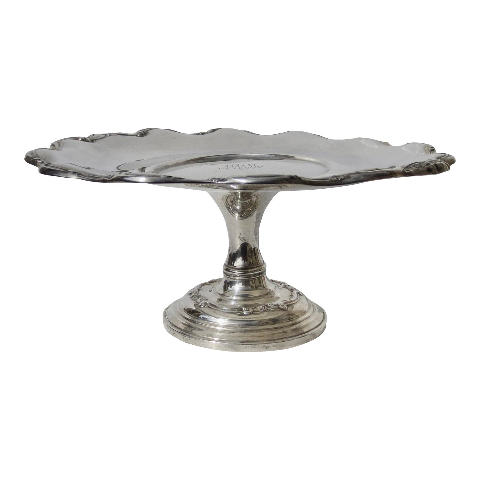 Reed & Barton Sterling Cake Stand Compote Tara Pattern | Chairish