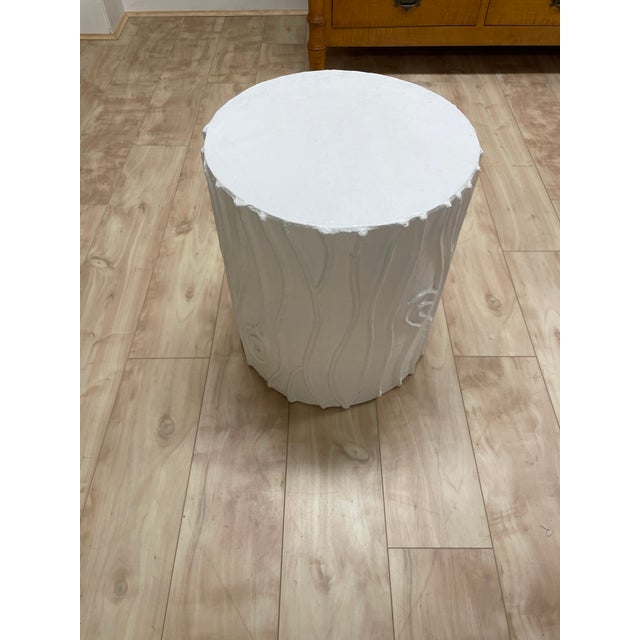 Modern Paper Machete Tree Trunk Form Side End Table | Chairish