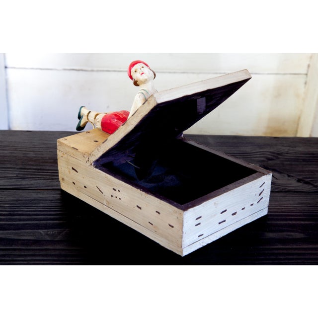 1920s Vintage Flapper Figurine Wood Box | Chairish