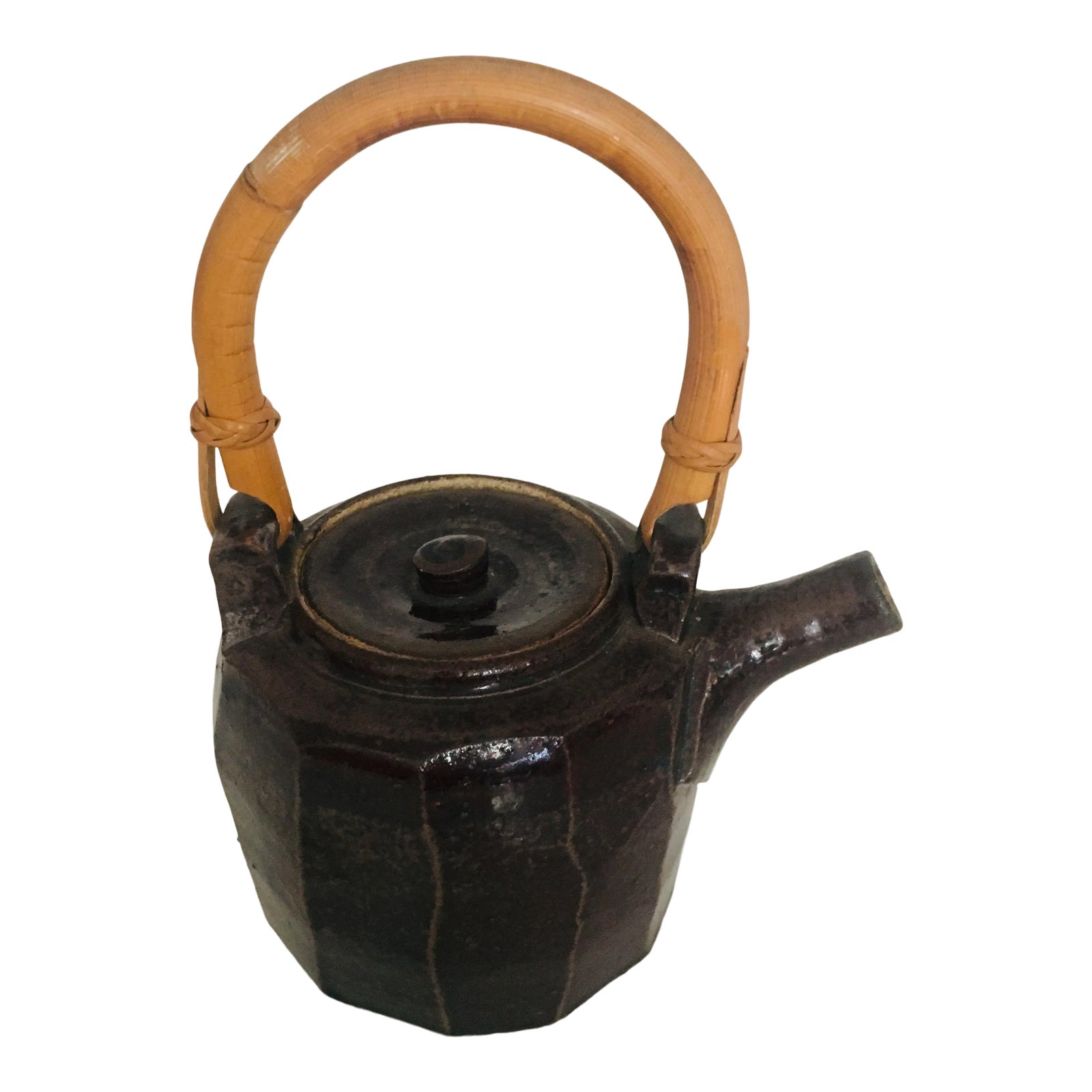 Warren MacKenzie Art Pottery Shino Faceted Tea Pot | Chairish