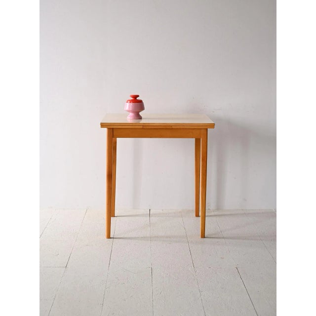 1960s Scandinavian Extendable Table in Formica | Chairish