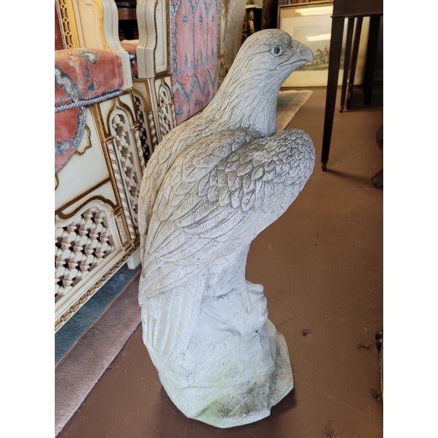 1980s Large Vintage Concrete Eagle Statue | Chairish