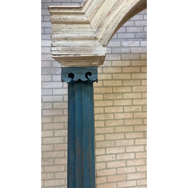 Early 1900s Vintage French Style Architectural Wood Crafted Dual ...