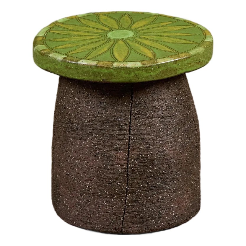 Stan Bitters Ceramic Mushroom Stool / Side Table | Chairish