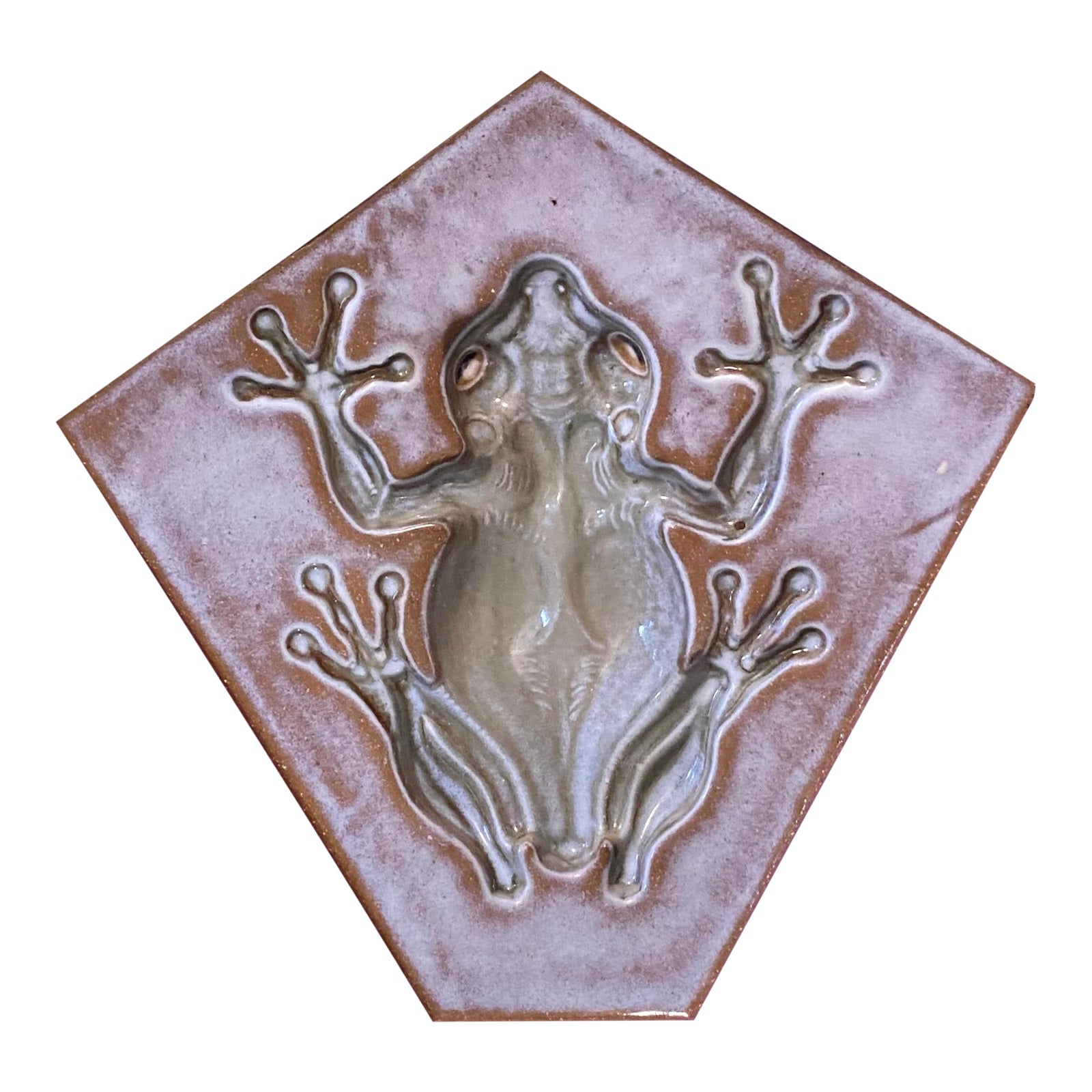 Tree Frog Life Study Red Clay Tile an Original Signed by Ku Restoraton ...