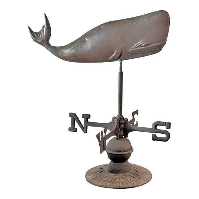 1980's Copper Whale Weathervane | Chairish