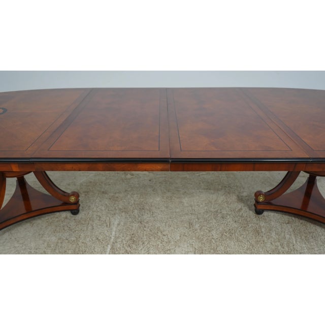 Neoclassical Inlaid Mahogany Dining Room Table | Chairish