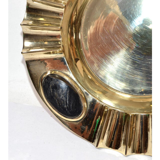 Art Deco Style Vintage Polished Bronze Black Bakelite Cigar Ashtray ...