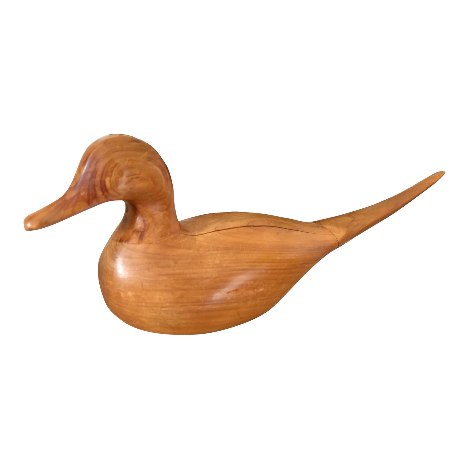 1971 Vintage Wooden Long-Tail Duck Decoy | Chairish