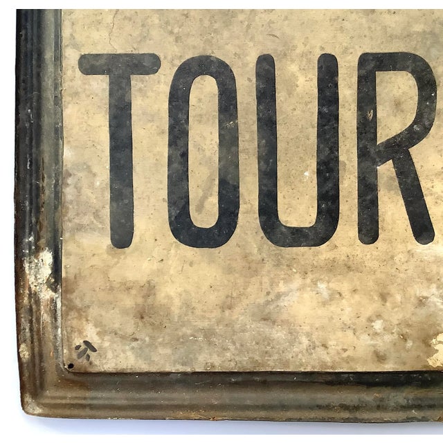 Early 1900s Hand Painted on Metal Tourists Sign | Chairish