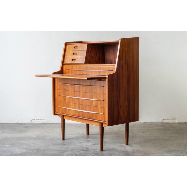 1960s Danish Mid-Century Modern Multifunctional Secretaire With Hidden ...