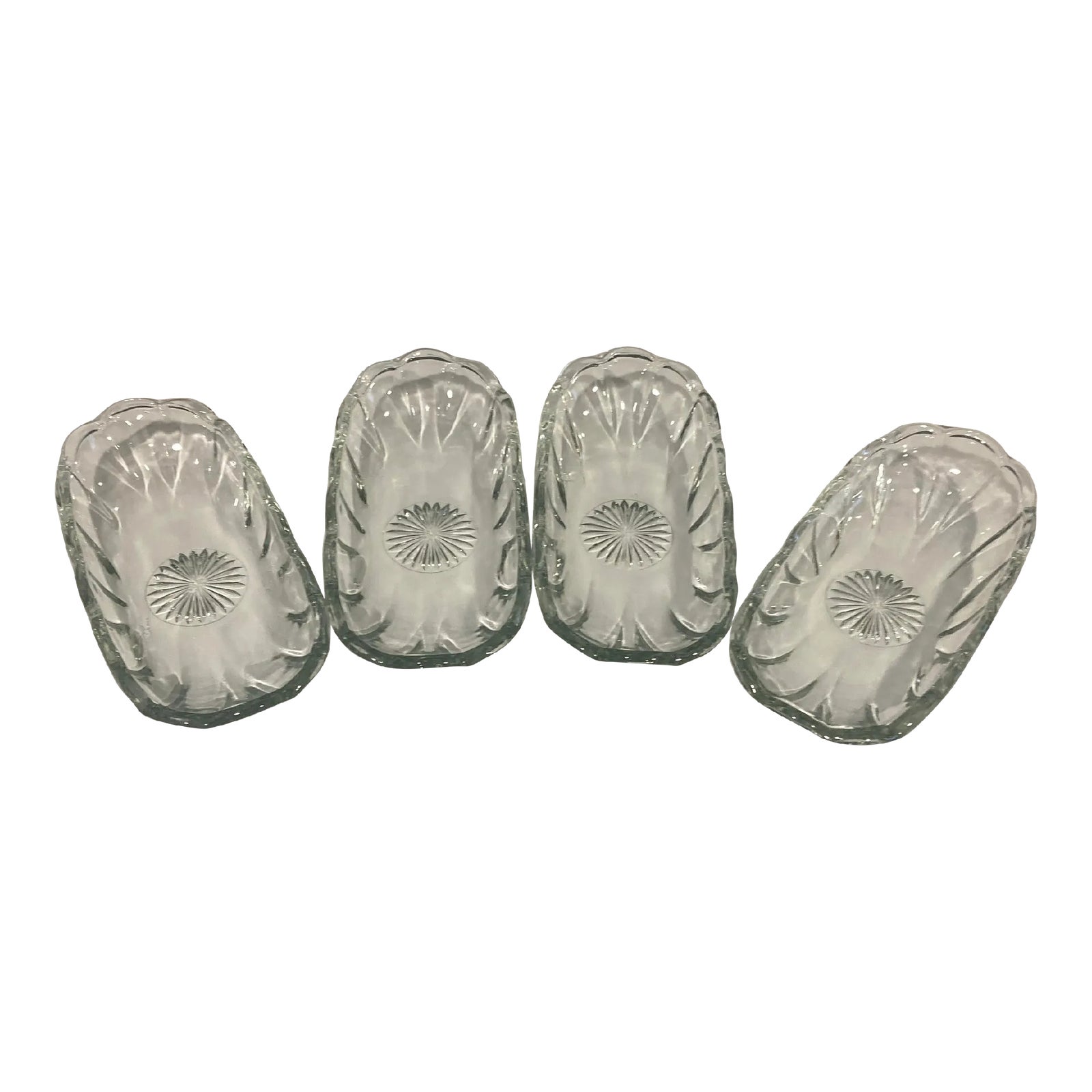 Vintage Cut Glass Corn Cob Holders, Set of 4 | Chairish