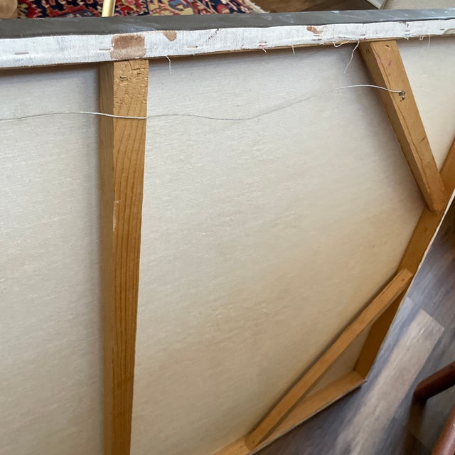 Large Listed John Schwab Original Oil Abstract Painting Cubism MCM ...