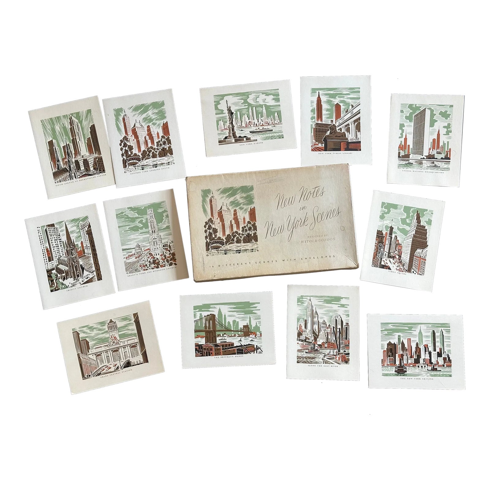 Witold Gordon New York City Art Print Set of 12 | Chairish