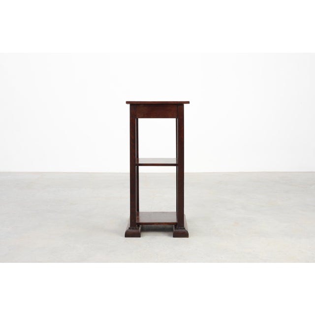 Art Deco Dark Oak Pedestal, Belgium, 1920s | Chairish