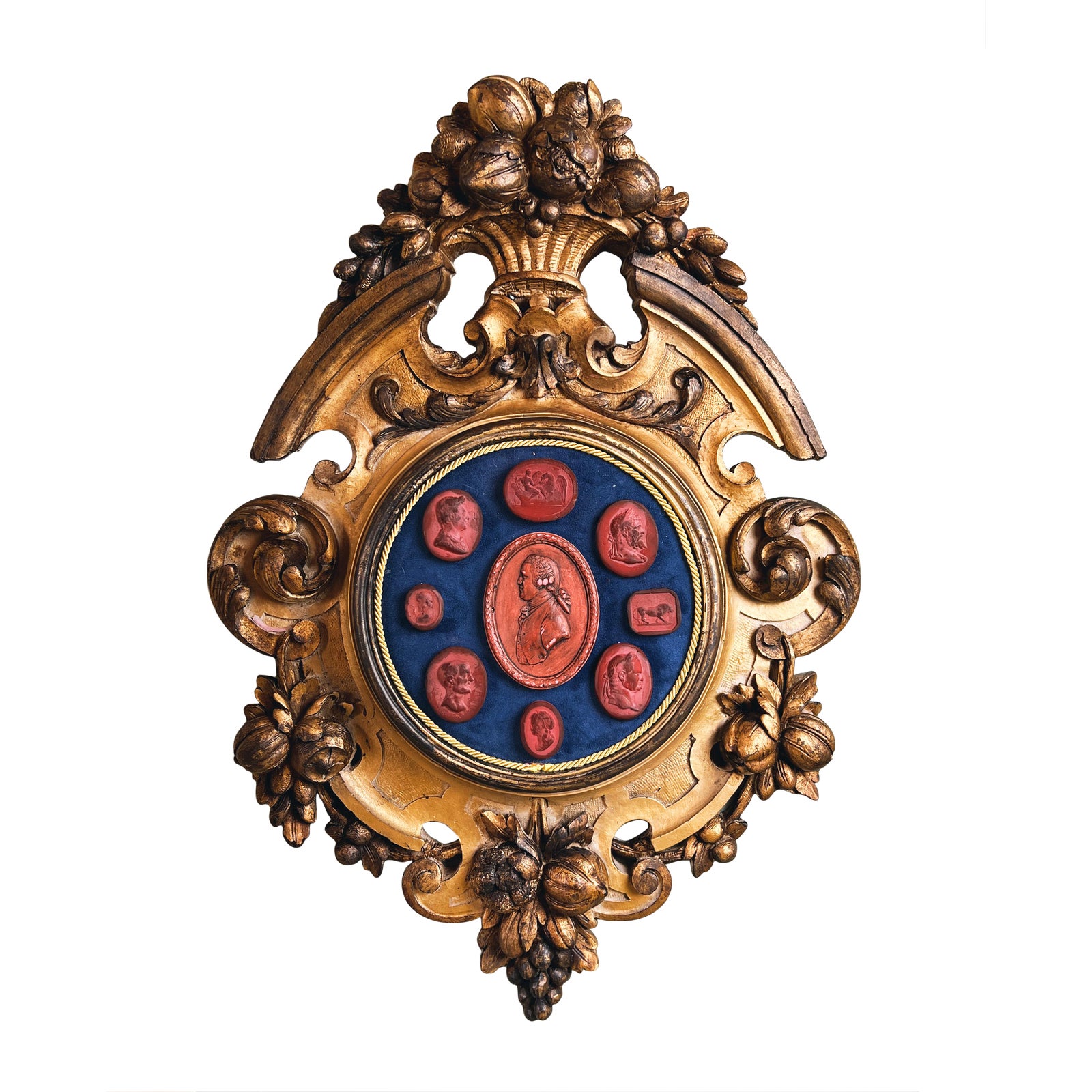 Grand Tour Style Terracotta Intaglio Circular Arrangement in Richly ...