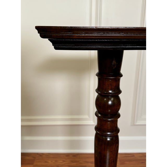 Vintage Traditional Style English Oak Wood Turned Column Pedestal/Plant ...