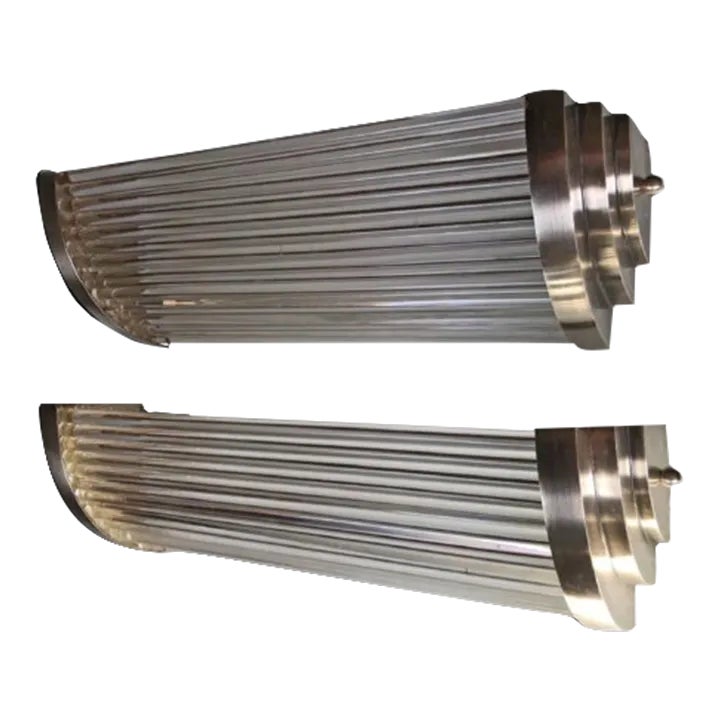 Pair Vintage 1940s Skyscraper Art Deco Wall Sconces Fixtures in Nickel ...