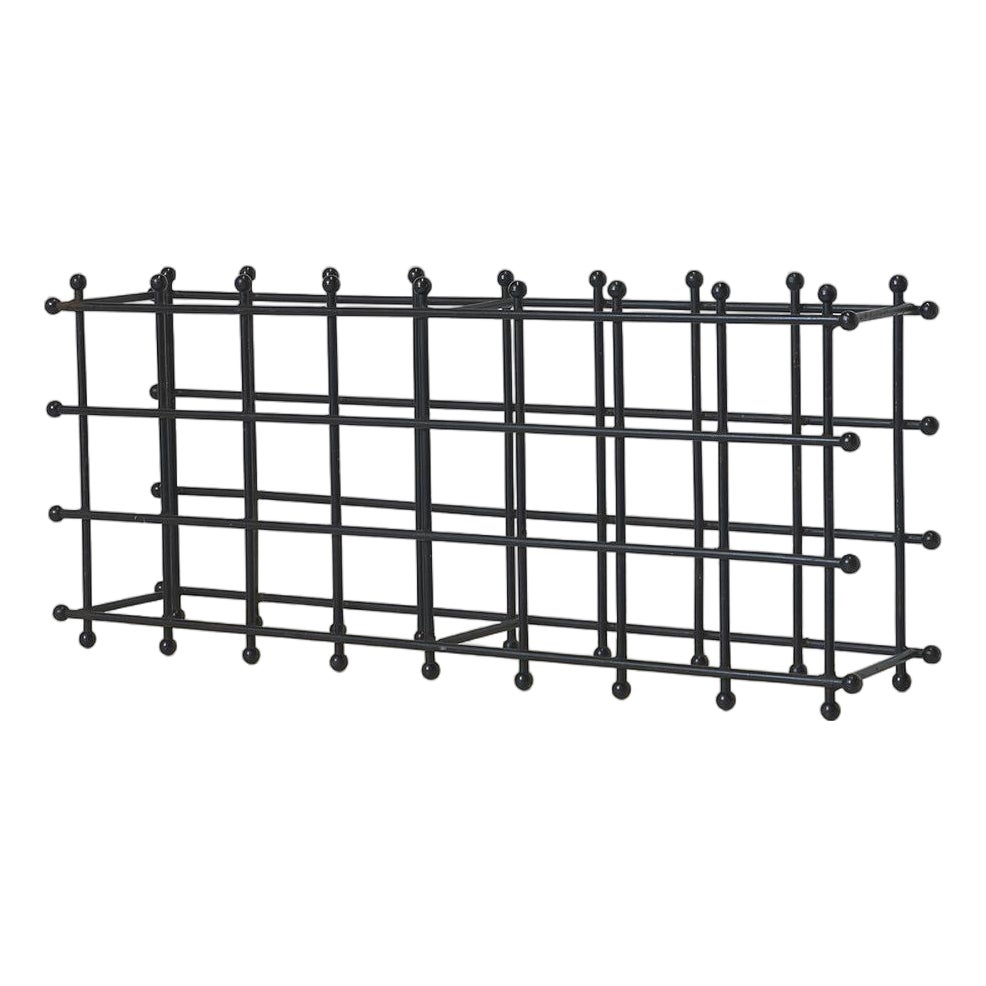 Mid 20th Century Modernist Iron Wine Rack | Chairish