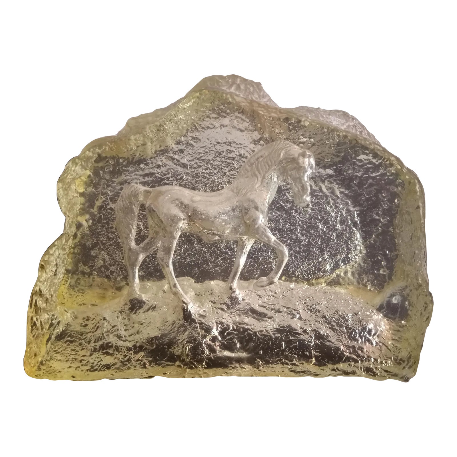 1980s Lucite Horse Figurine | Chairish