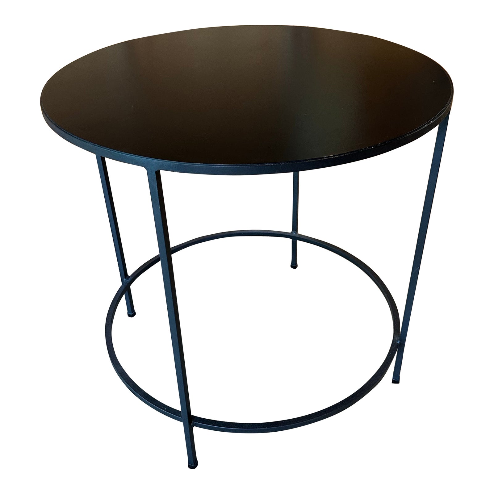Round Black Side Table | Chairish