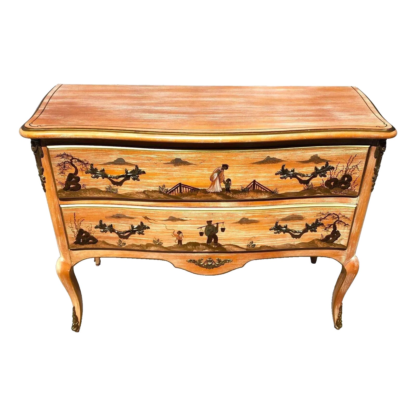 Century Furniture Pam Bolick Asian Commode Dresser Hand Painted ...