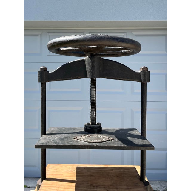 Antique Industrial Iron Book Press | J W Ostrander of Chicago C.1800s ...