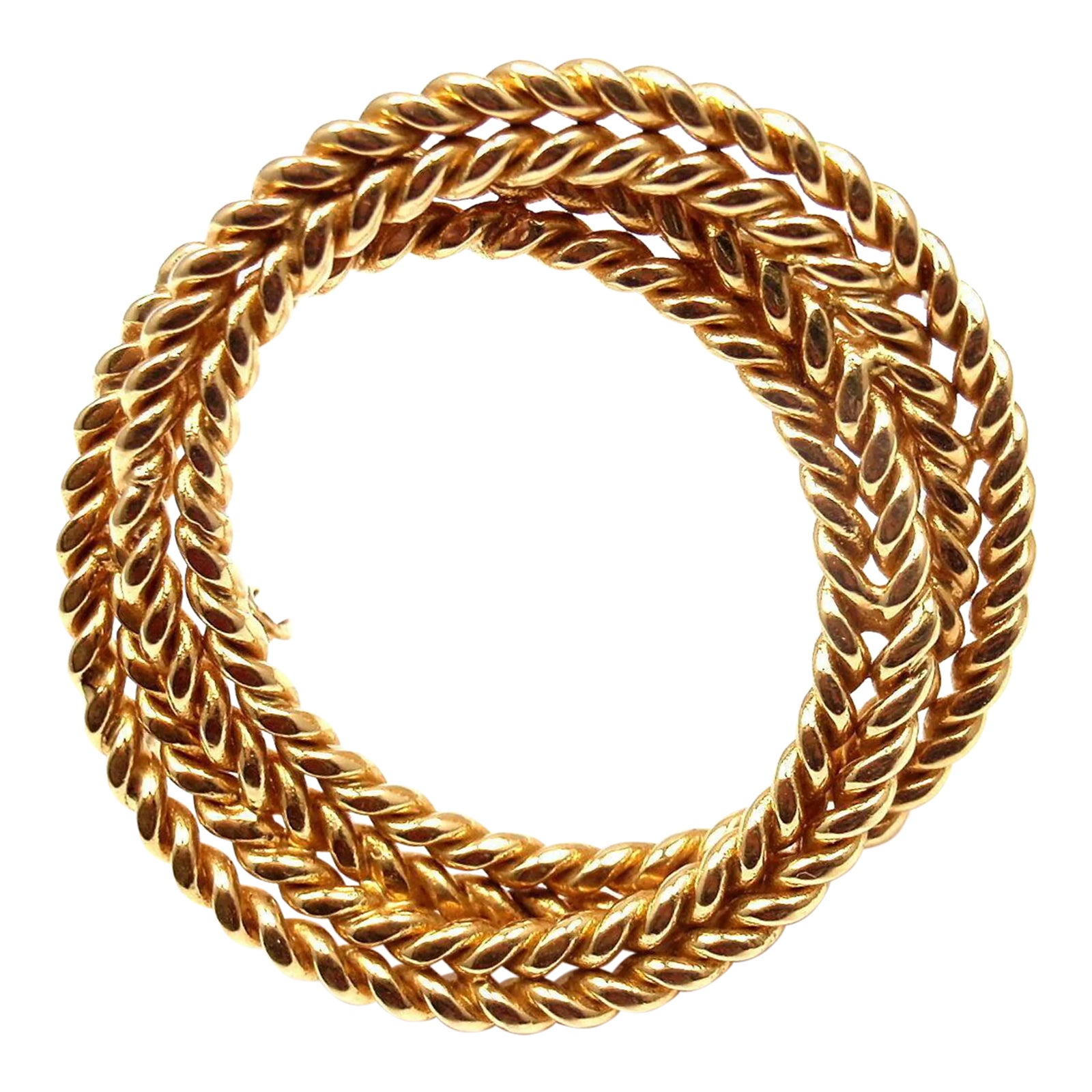 Vintage Hermes Paris 18k Yellow Gold Brooch Pin | Chairish
