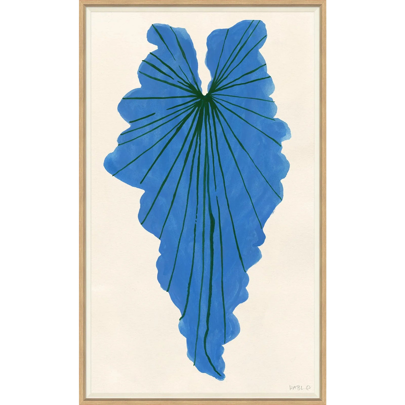 Blue Palm Framed Art Print | Chairish