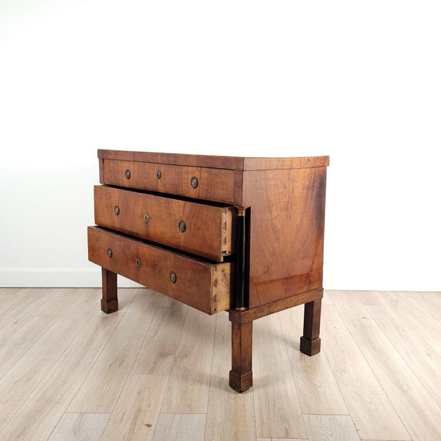 Provincial Walnut Neoclassical Commode With Ebonized Columns With ...