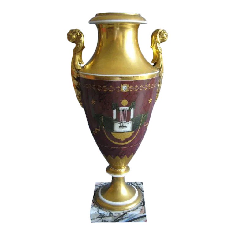 Early 19th Century French Empire Old Paris Porcelain Vase Urn 1810 ...