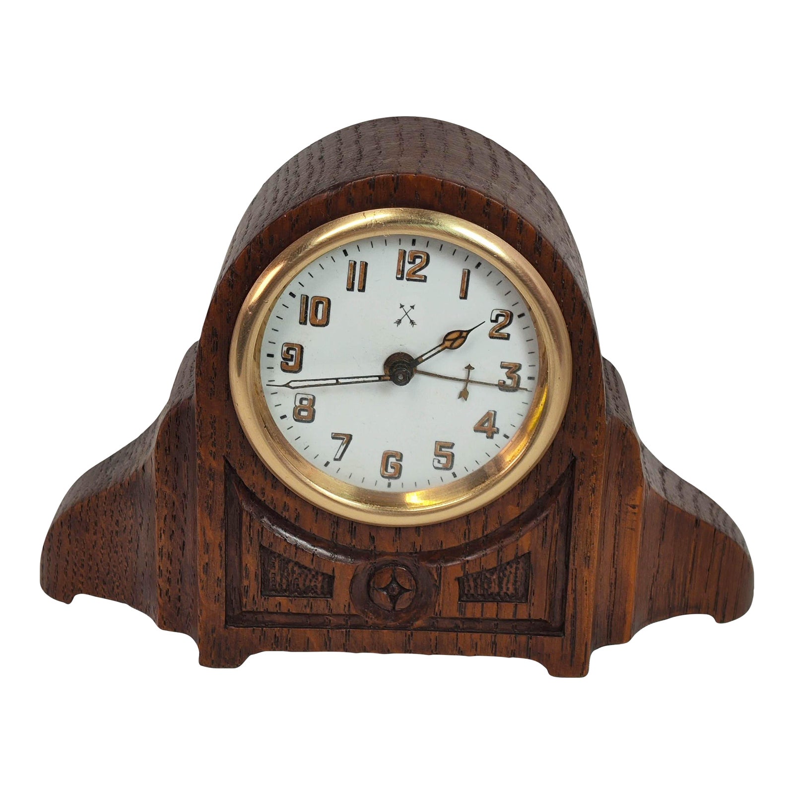 Antique German Alarm Mechanical Desk Clock by Hamburg-Amerikanische ...
