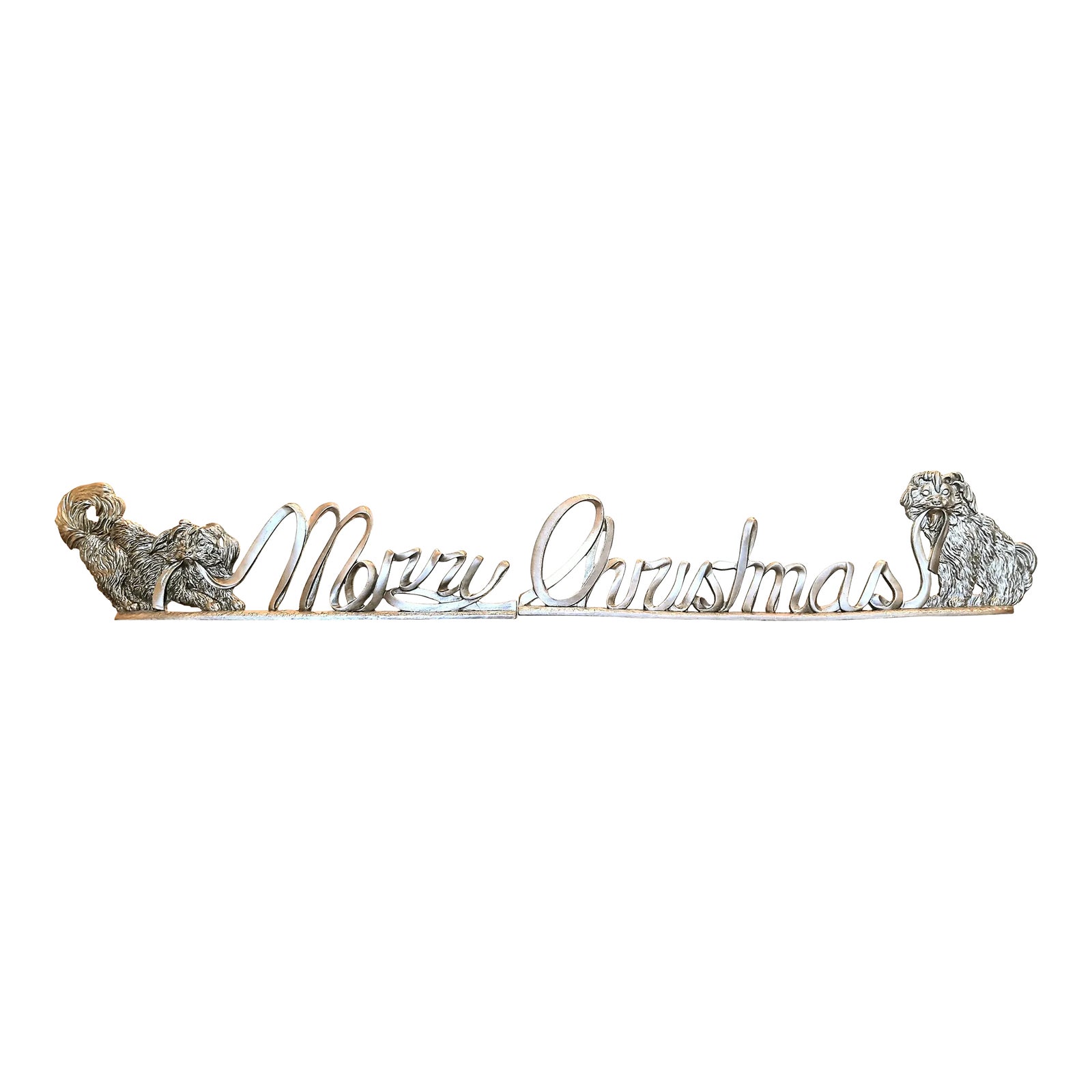 Merry Christmas Holiday Dog Sign Pup | Chairish
