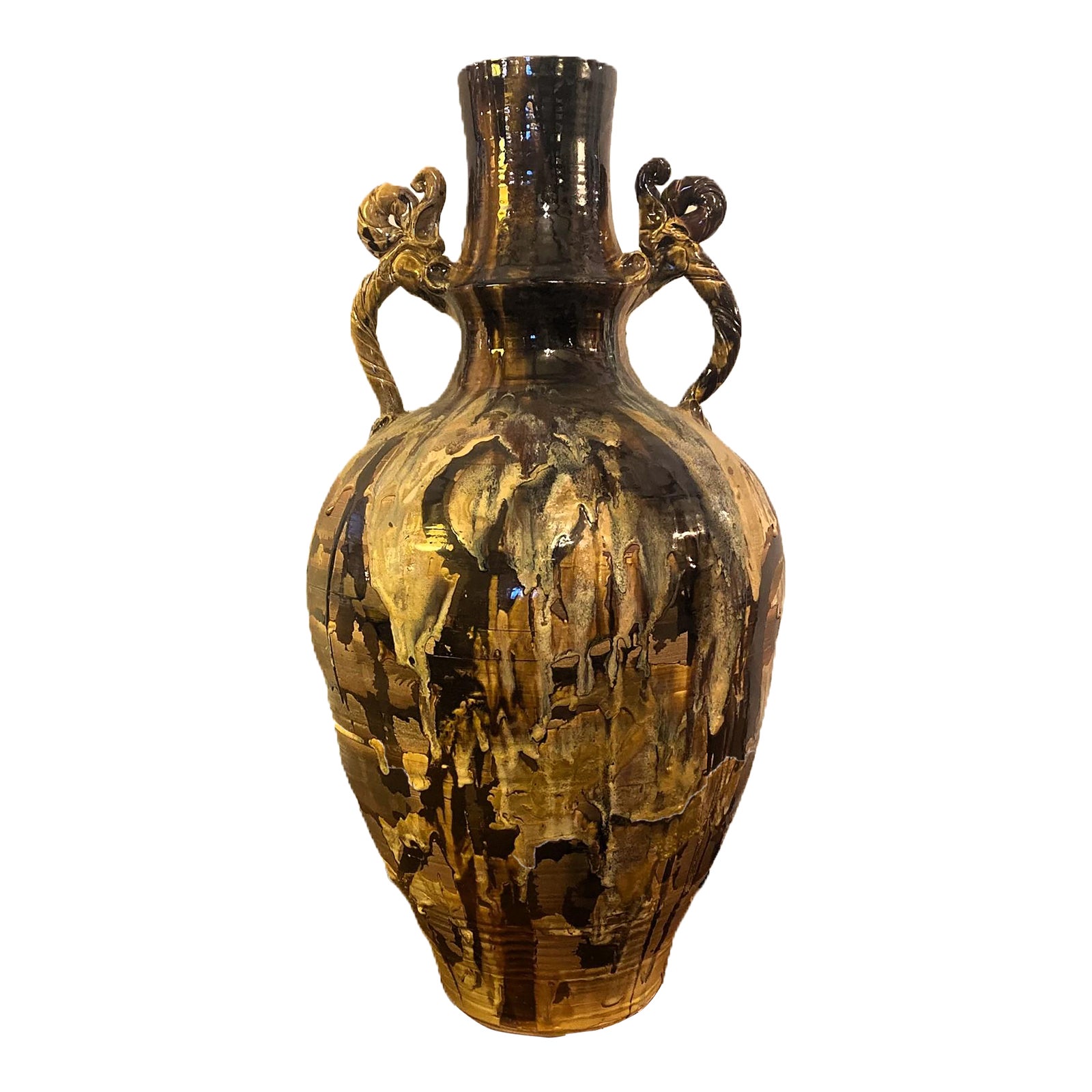 Monumental Flynn Sochon Pottery Vase | Chairish
