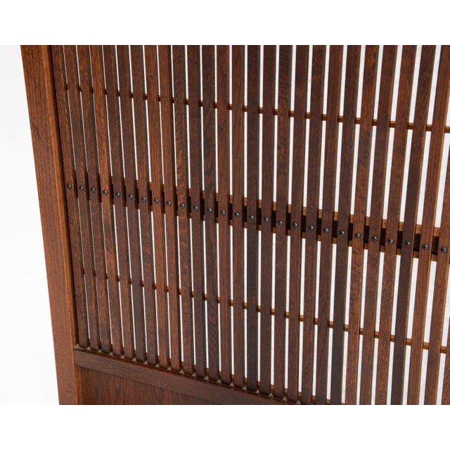 Japanese Shoji Privacy Screen Zelkova Kumiko Washi Mid Century | Chairish