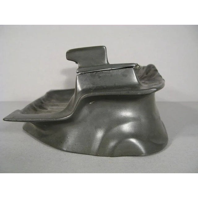 Art Nouveau Pewter Double Inkwell From the 1900s | Chairish