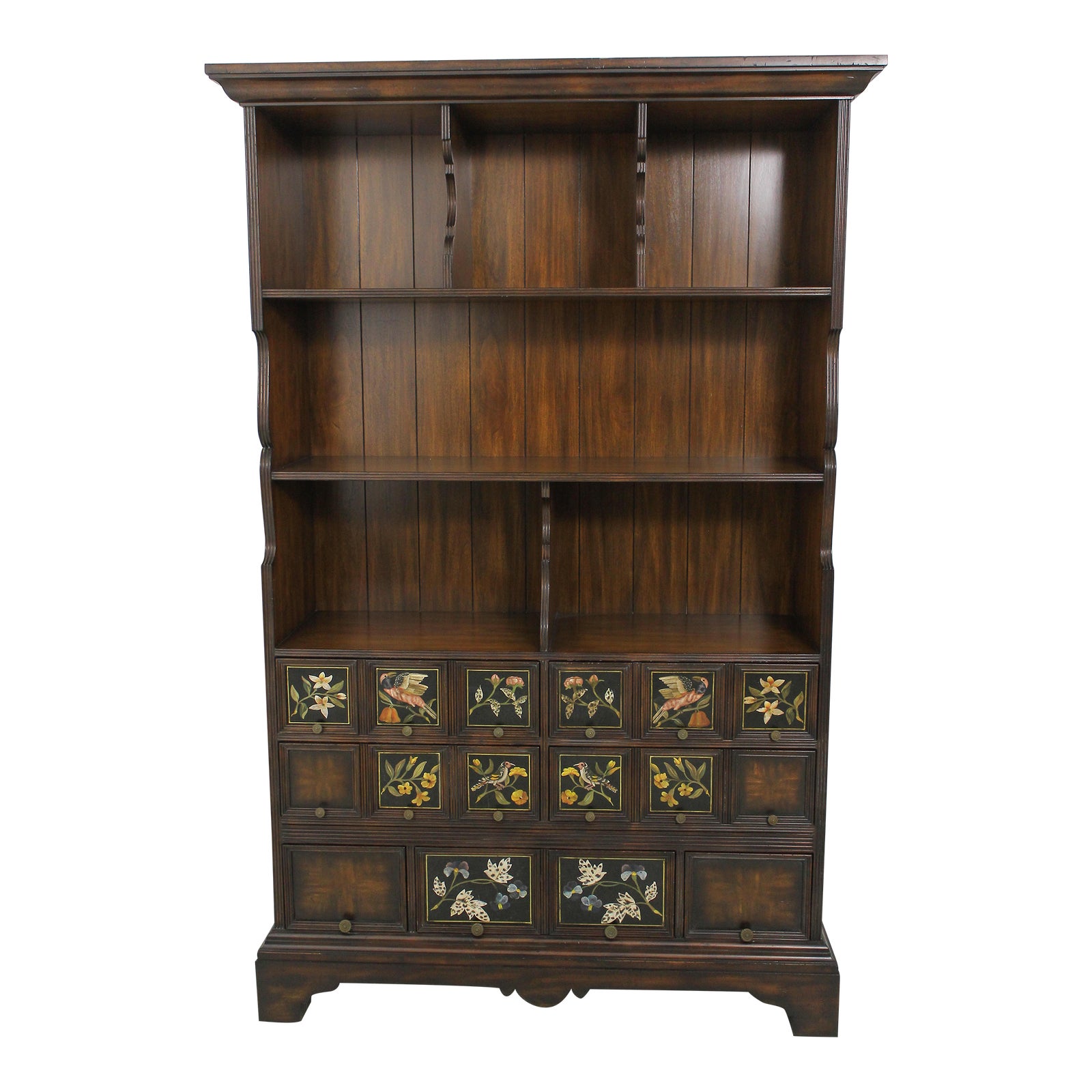 Maitland Smith Pennsylvania Dutch Style Decorative Cupboard | Chairish