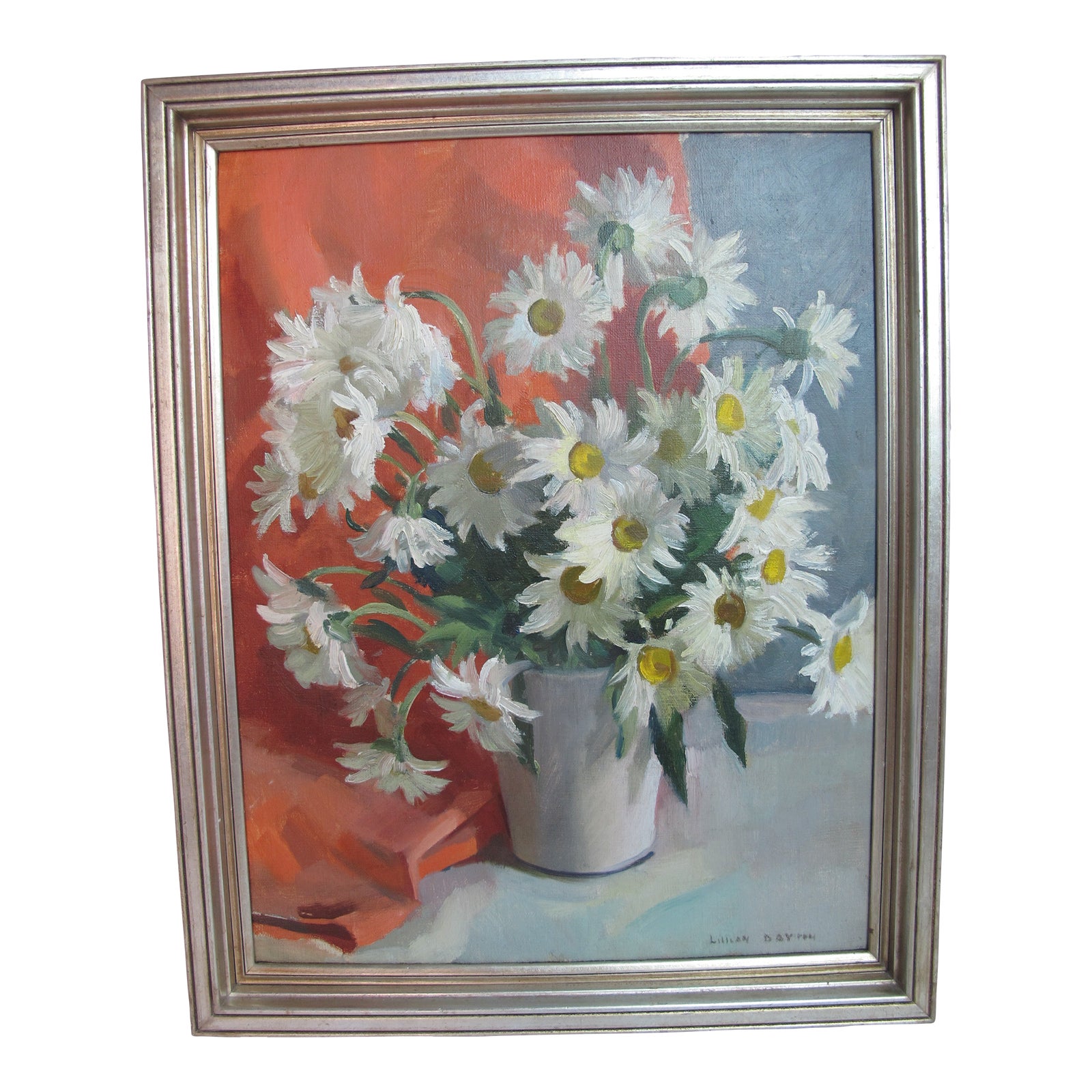Lillian Dayton California Artist Flower Daisies Still Life Oil Painting ...