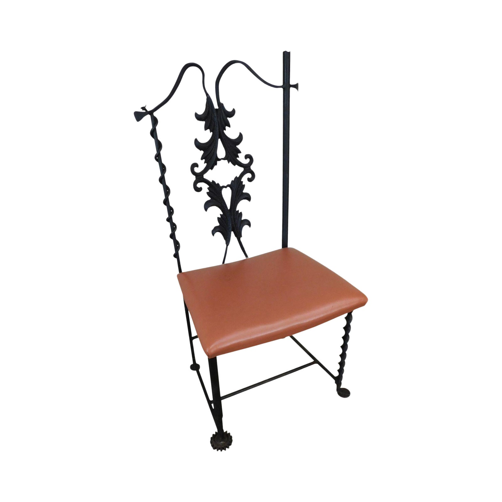 j.w. Zan Hand Forged Reclaimed Iron Chair | Chairish