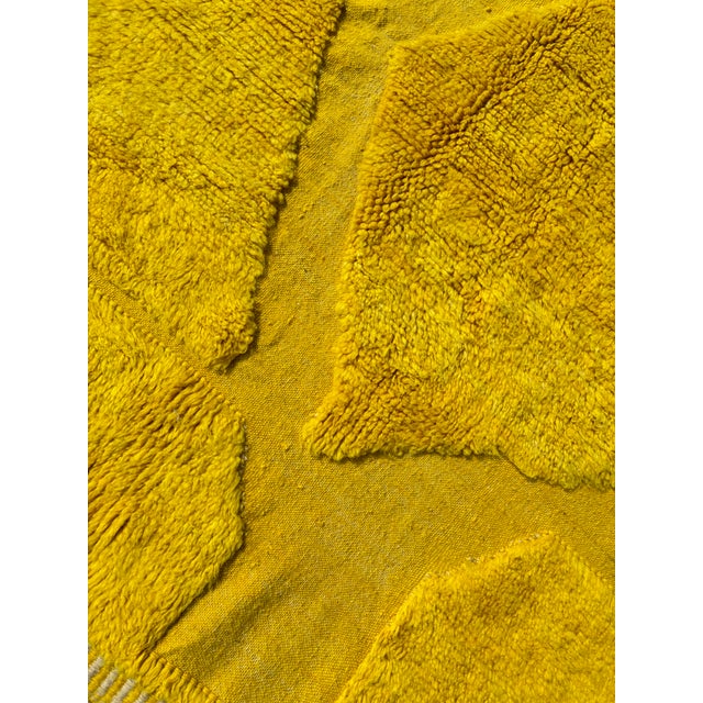Modern Yellow Wool Rug | Chairish