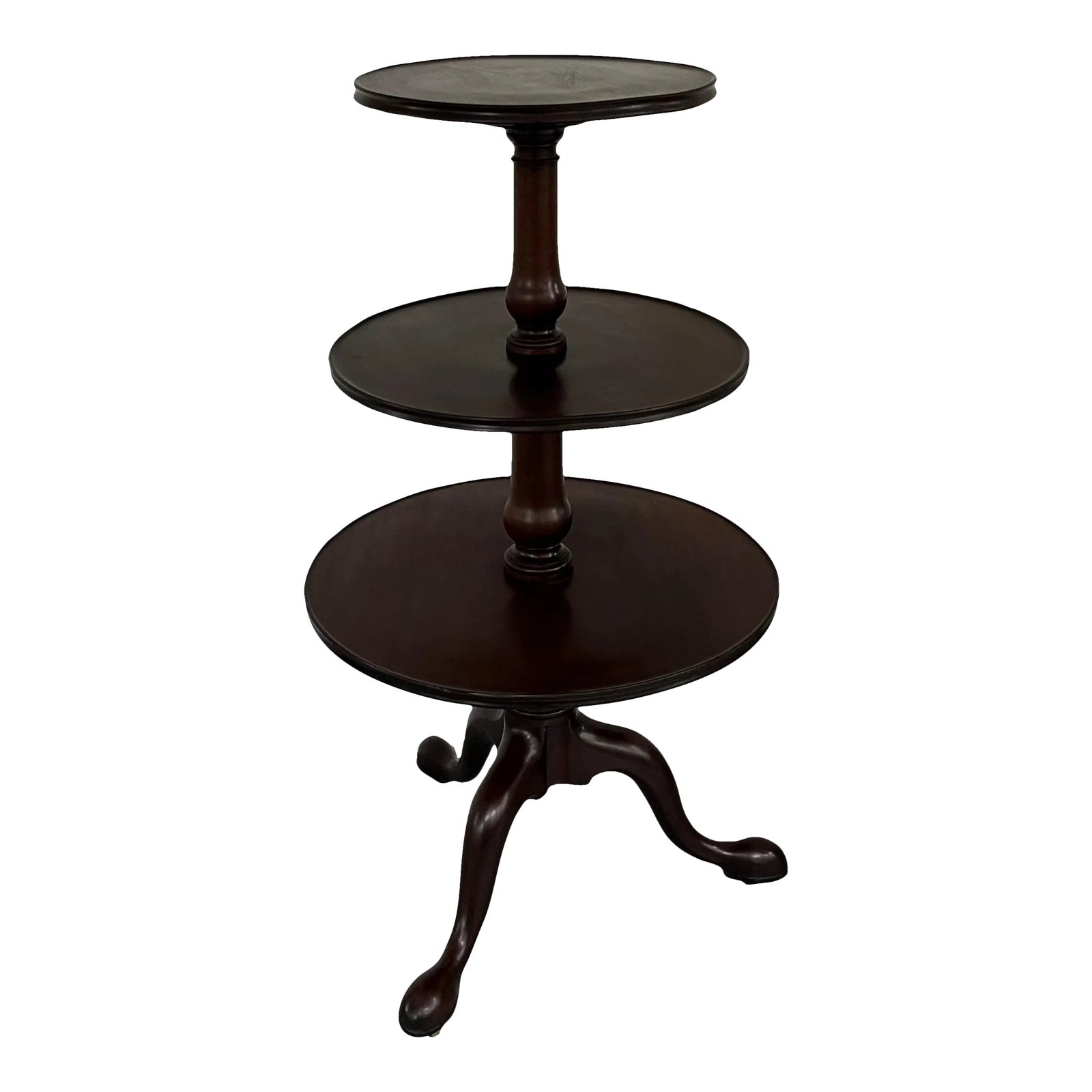Antique 18th Century George III Chippendale Mahogany Three Tier Dumb ...