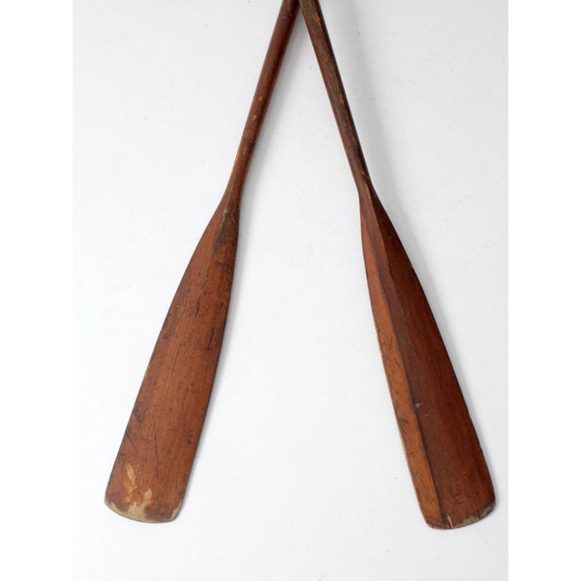 Vintage Wooden Oars Pair | Chairish