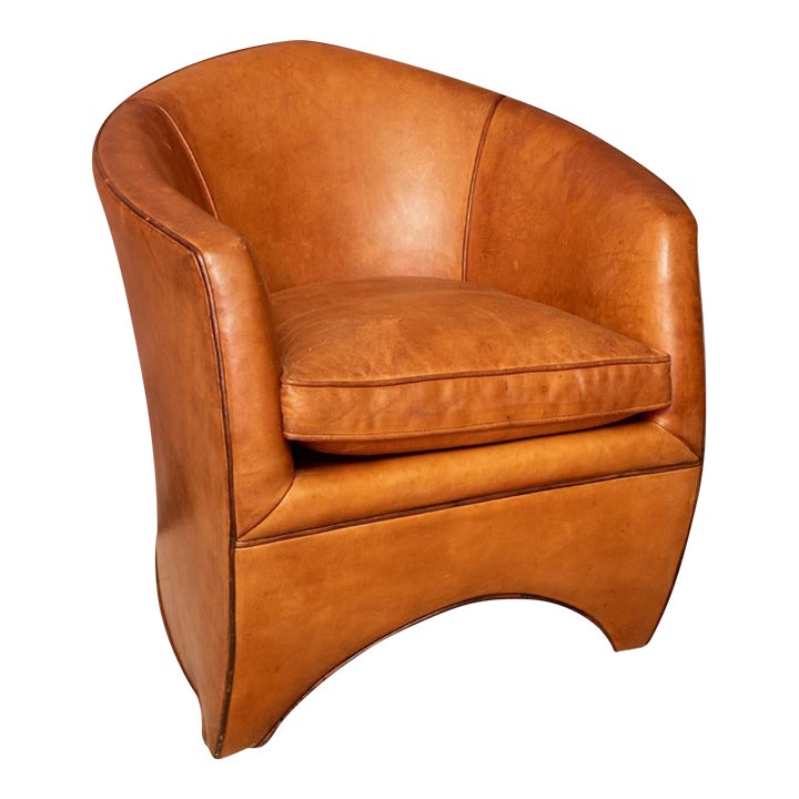 1970s Leather Cocoon Lounge Chair by Bart Van Bekhoven | Chairish