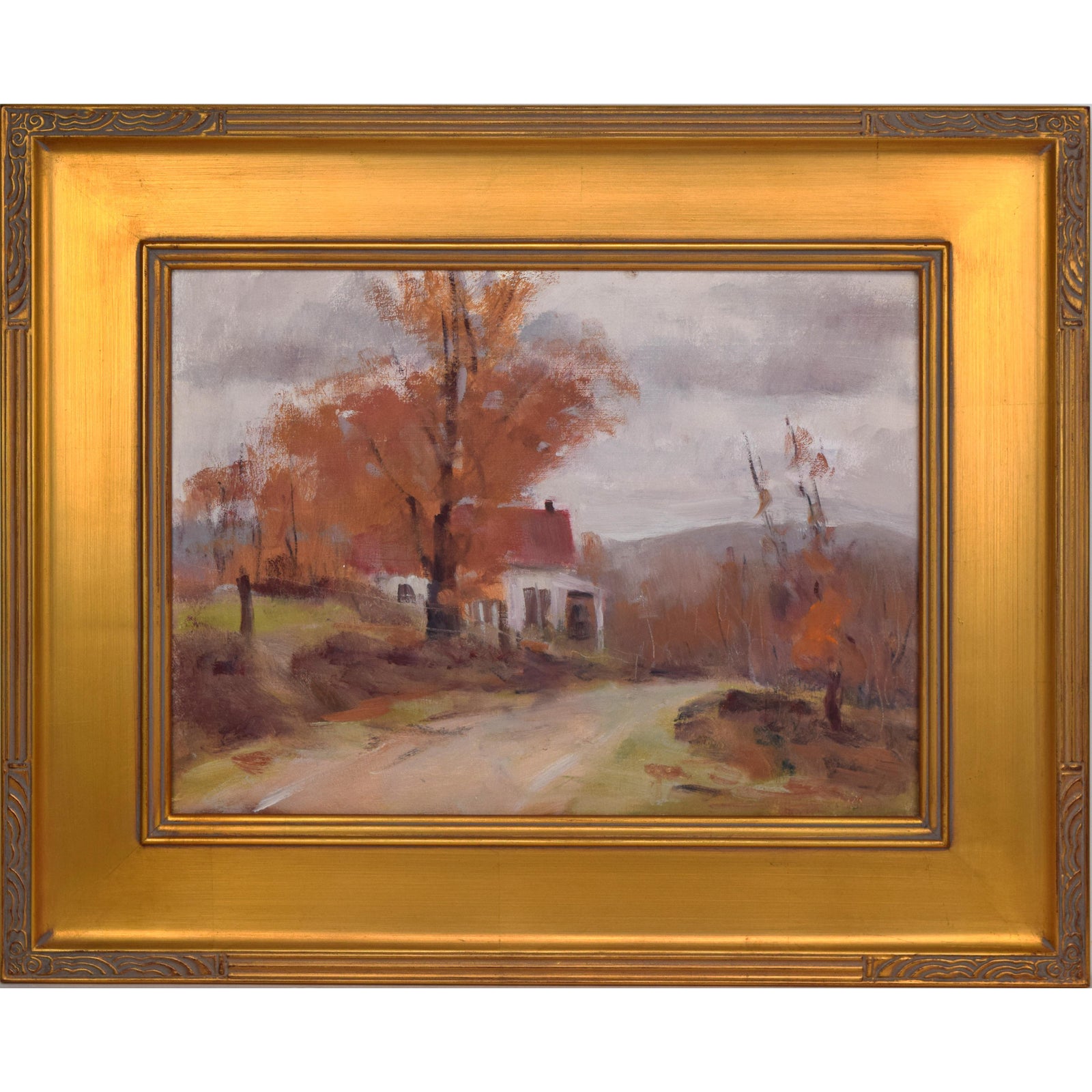 Vintage American Impressionist Fall Landscape With Farm House by Harry ...
